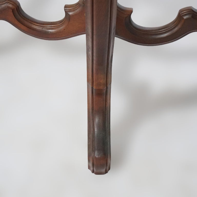 Antique Victorian Walnut and Marble Turtle Top Parlor Table, circa 1890 ...