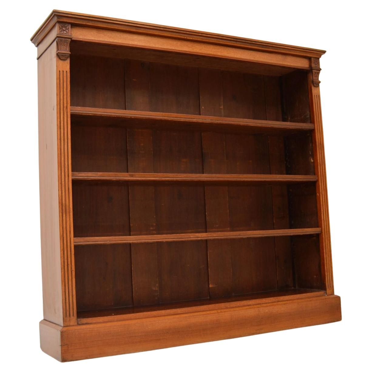 Pair of Antique Sheraton Style Open Bookcases at 1stDibs