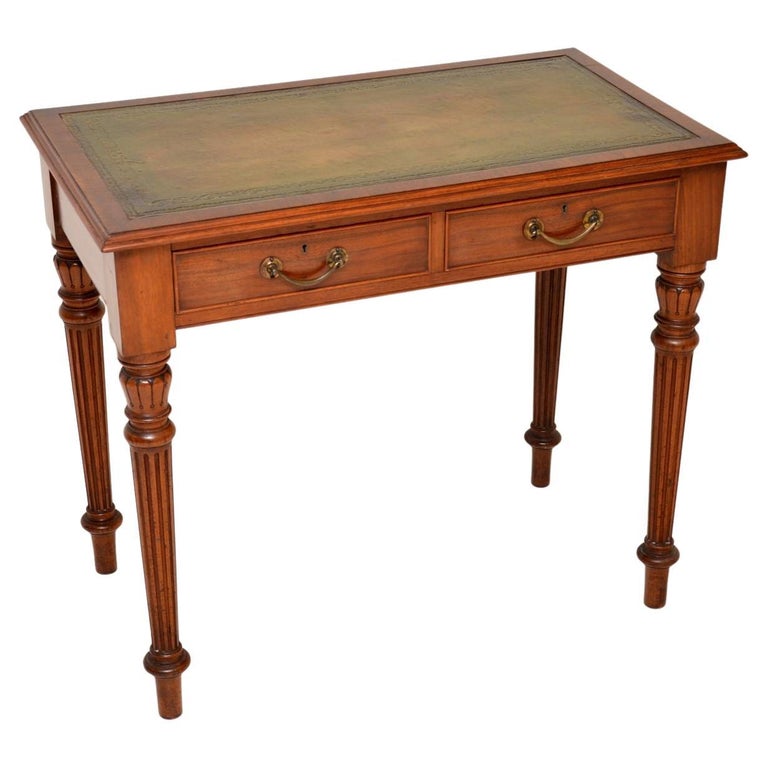 Antique Victorian Walnut Writing Table / Desk For Sale at 1stDibs