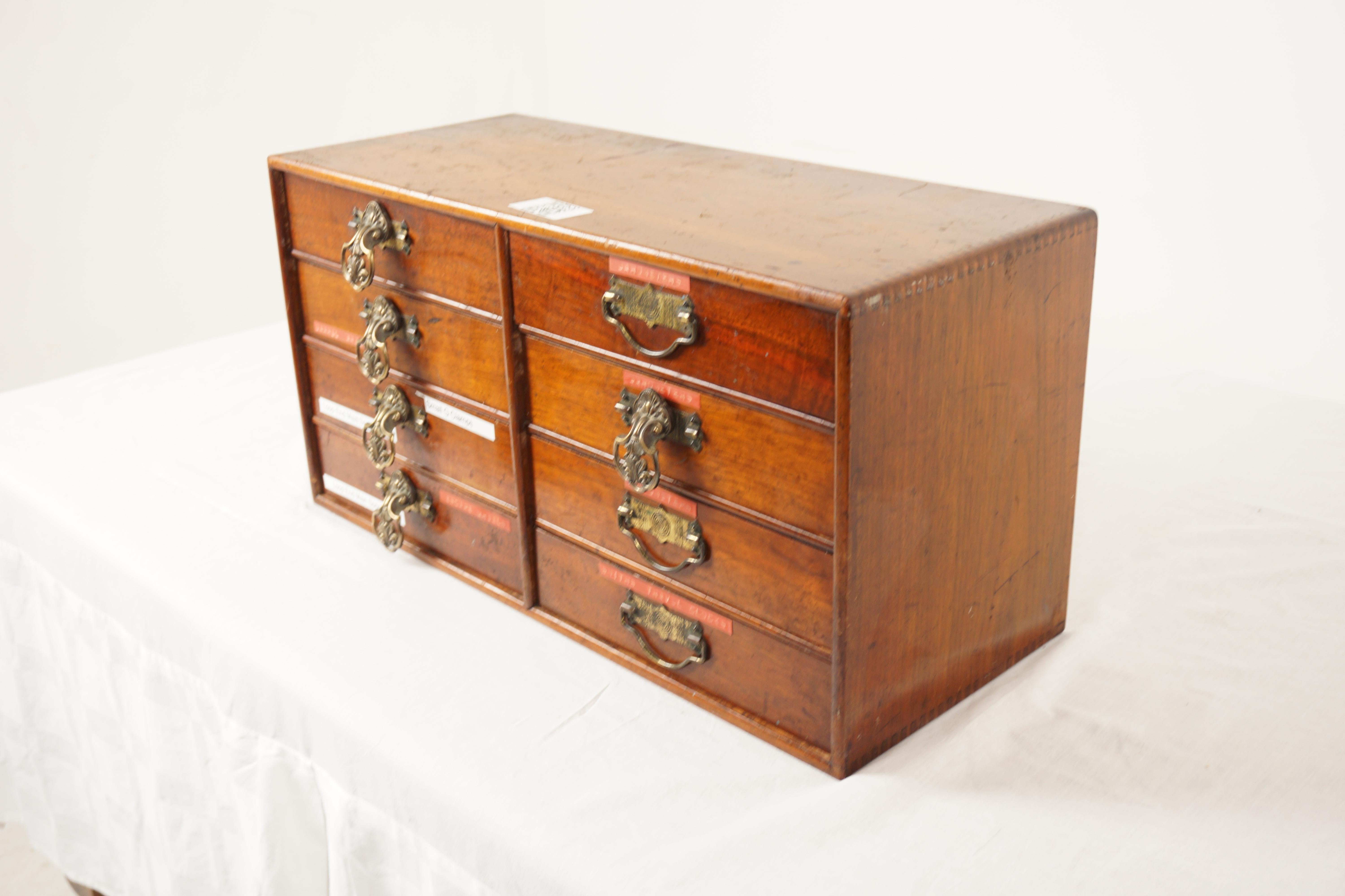 Antique Victorian Watchmakers 8 Drawers Cabinet, Scotland 1880, H951 ...