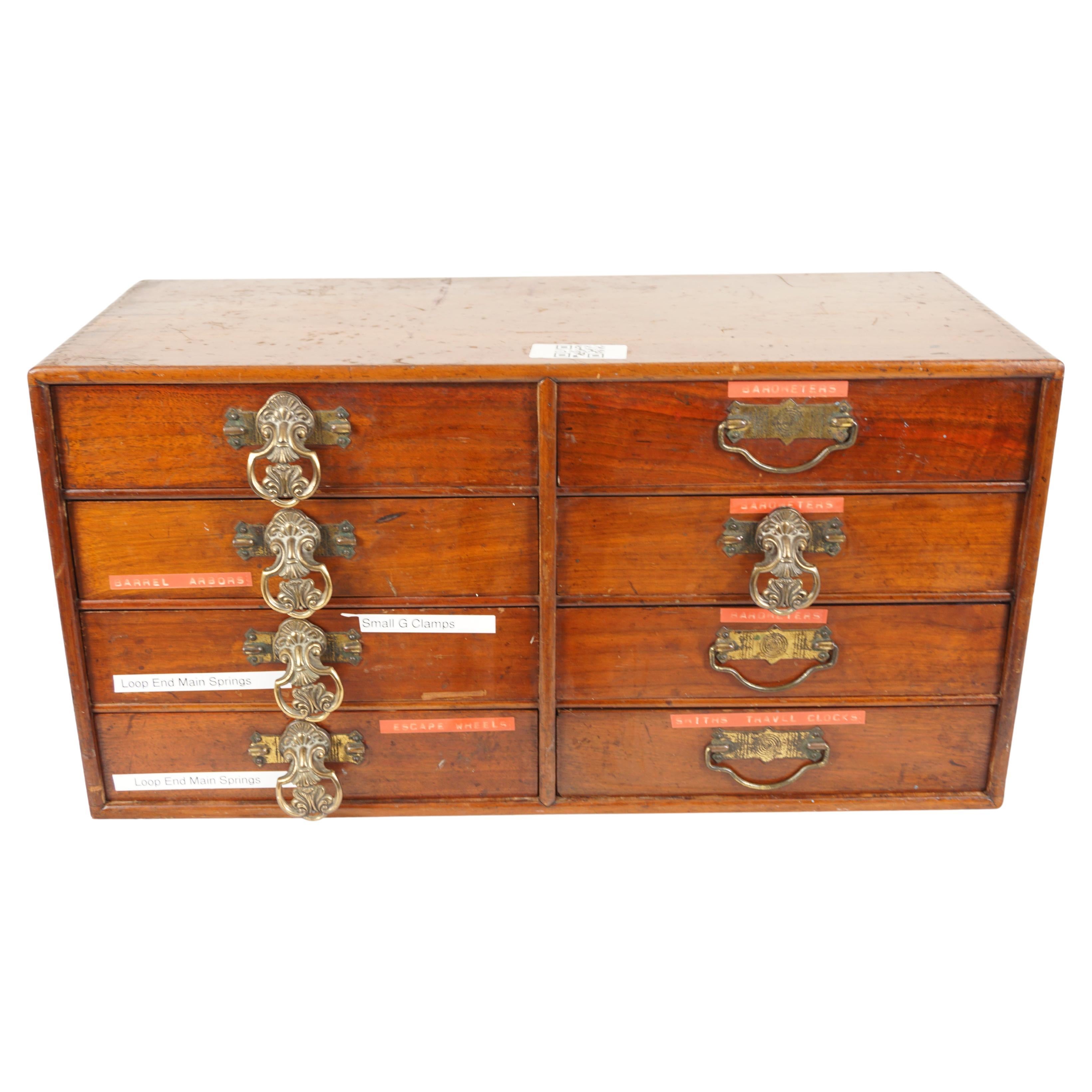 Antique Victorian Watchmakers 8 Drawers Cabinet, Scotland 1880, H951 ...