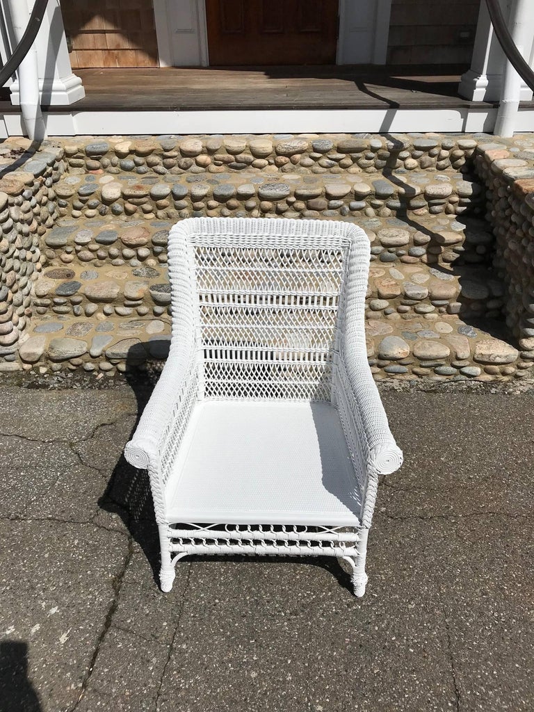 Antique Victorian Wicker Six-Legged Chair For Sale at 1stDibs