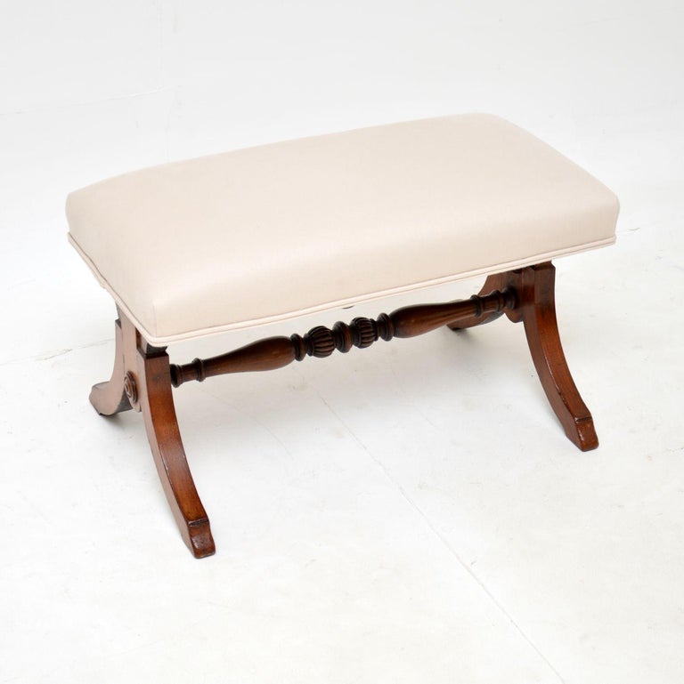 Antique Victorian Wooden Stool For Sale at 1stDibs