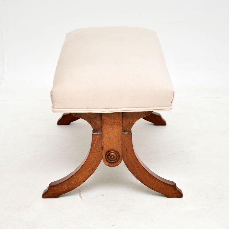 Antique Victorian Wooden Stool For Sale at 1stDibs