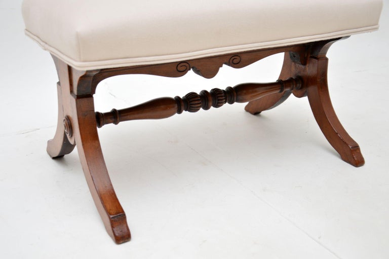 Antique Victorian Wooden Stool For Sale at 1stDibs