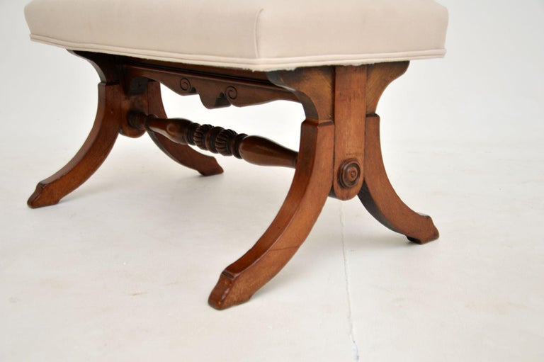 Antique Victorian Wooden Stool For Sale at 1stDibs