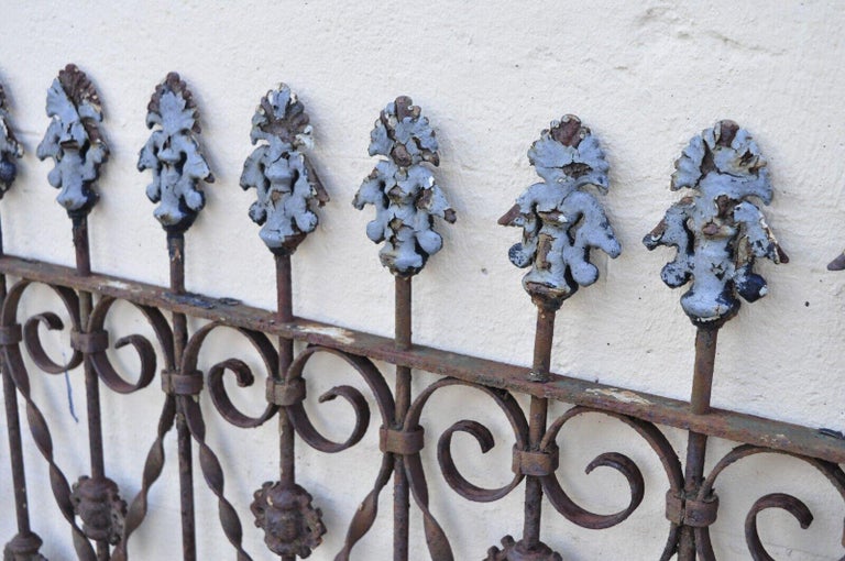 Antique Victorian Wrought Iron Ornate Gate Fence Architectural Element ...