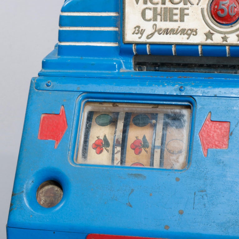 Antique Victory Chief Arcade or Casino Five Cent Slot Machine by ...