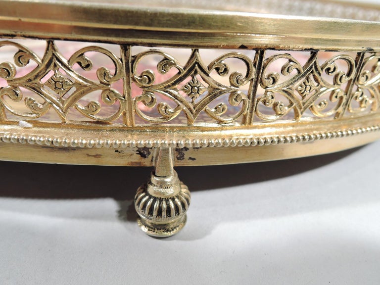 Antique Viennese Enamel Rococo Fete Champetre Footed Tray For Sale at ...