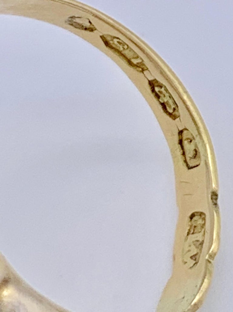 Victorian 18 Karat Gold Silver Diamond Moonstone Cabochon Heart Love ...