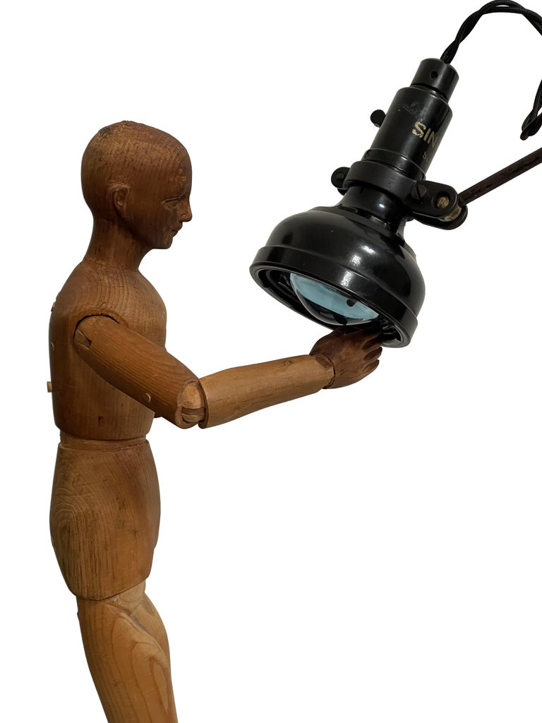 Antique Vintage 19th Century Hand Carved Artist Wooden Articulated Lay ...