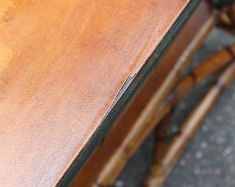 Antique Vintage Bamboo Console Hall Sofa Porch Table Banding Solid ...