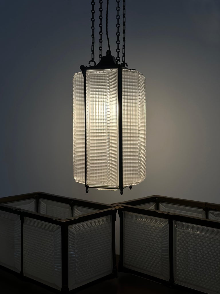 Antique Vintage Industrial Holophane Pagoda Ceiling Pendant Lantern ...