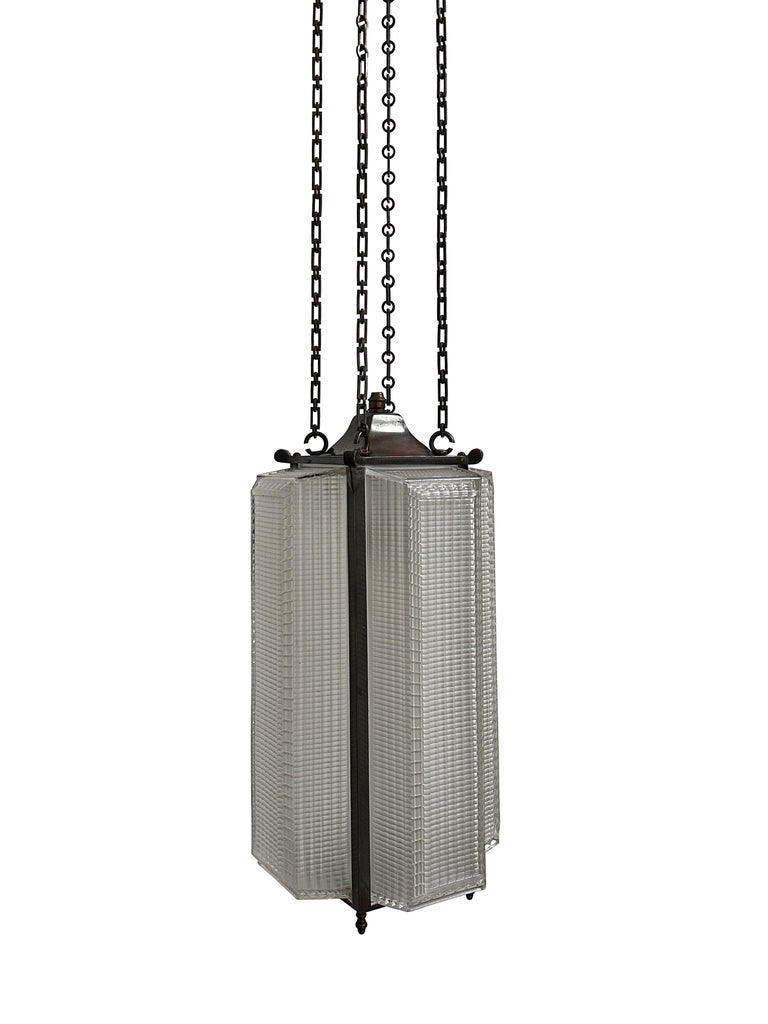 Antique Vintage Industrial Holophane Pagoda Ceiling Pendant Lantern ...