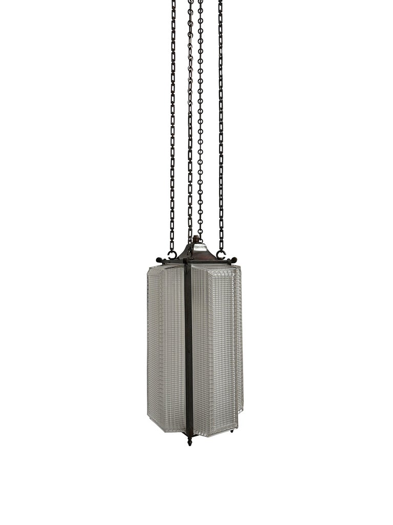 Antique Vintage Industrial Holophane Pagoda Ceiling Pendant Lantern ...