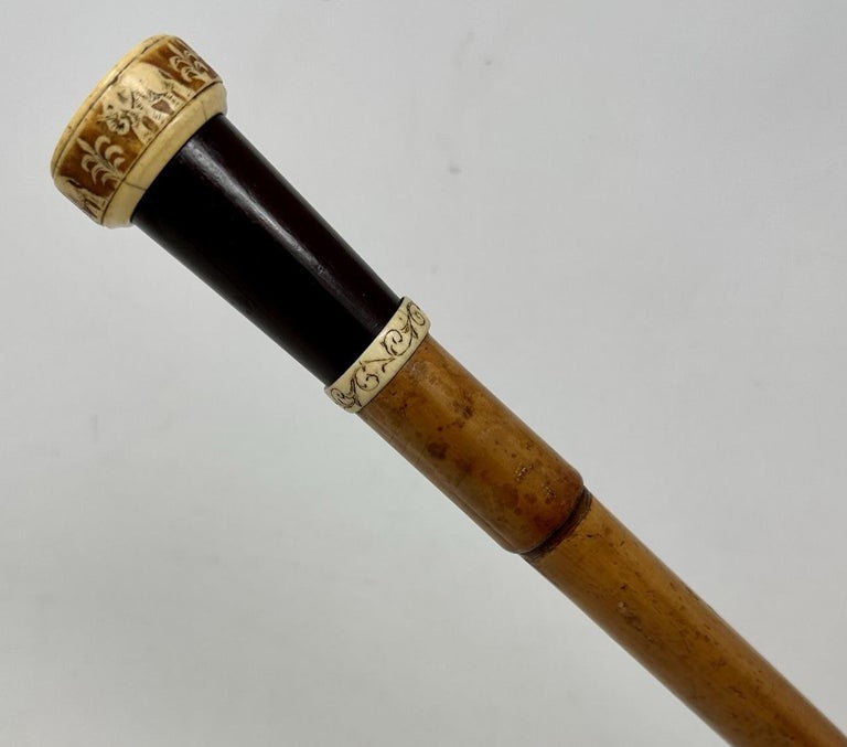 Antique Vintage Lady's Gentleman's Wooden Malacca Walking Swagger Stick ...