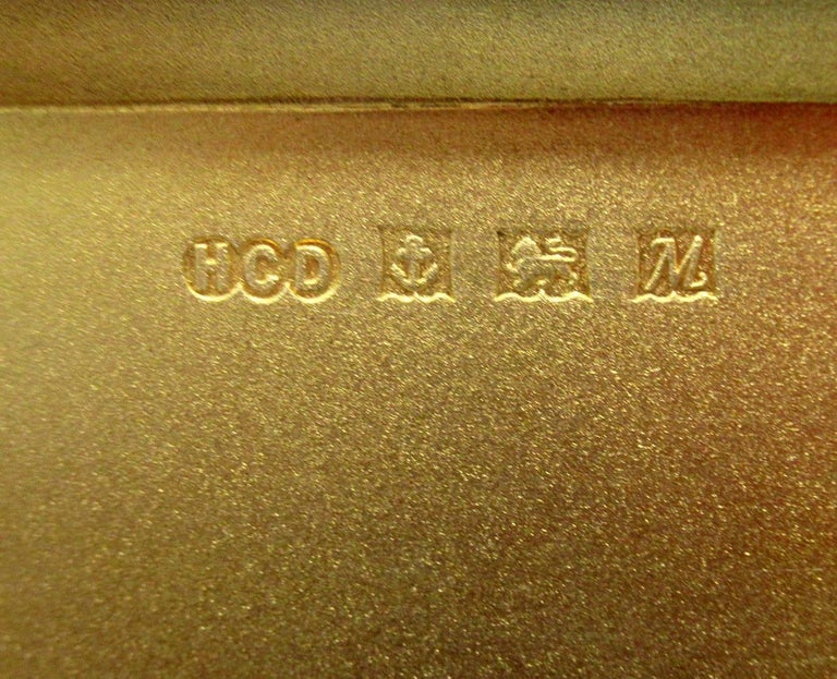 Antique Vintage Mid Century Sterling Silver Gilt Enameled Guilloche ...