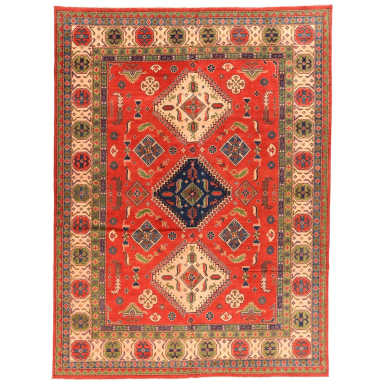 Antique Vintage Rug Kazak, Pakistani For Sale at 1stDibs