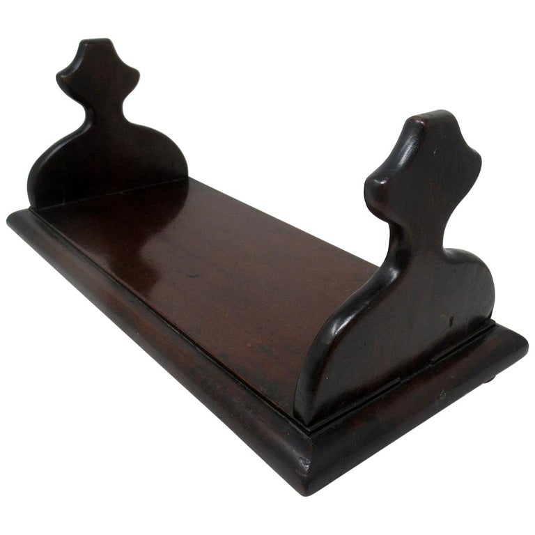 Antique Vintage Victorian Irish Mahogany Book Trough Bookcase Holder at ...