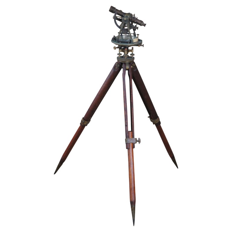 Antique W And Le Gurley Troy Ny Surveyors Transit Compass Scope