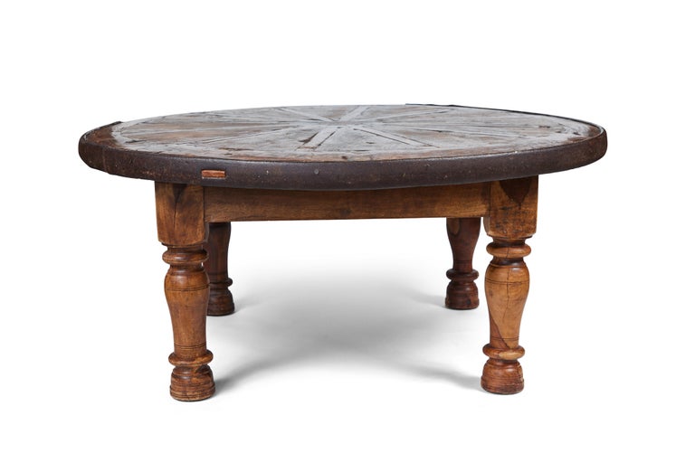 Antique Wagon Wheel Coffee Table at 1stDibs | antique wagon wheel table ...