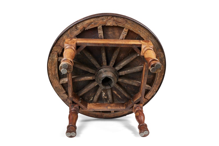 Antique Wagon Wheel Coffee Table at 1stDibs | antique wagon wheel table ...