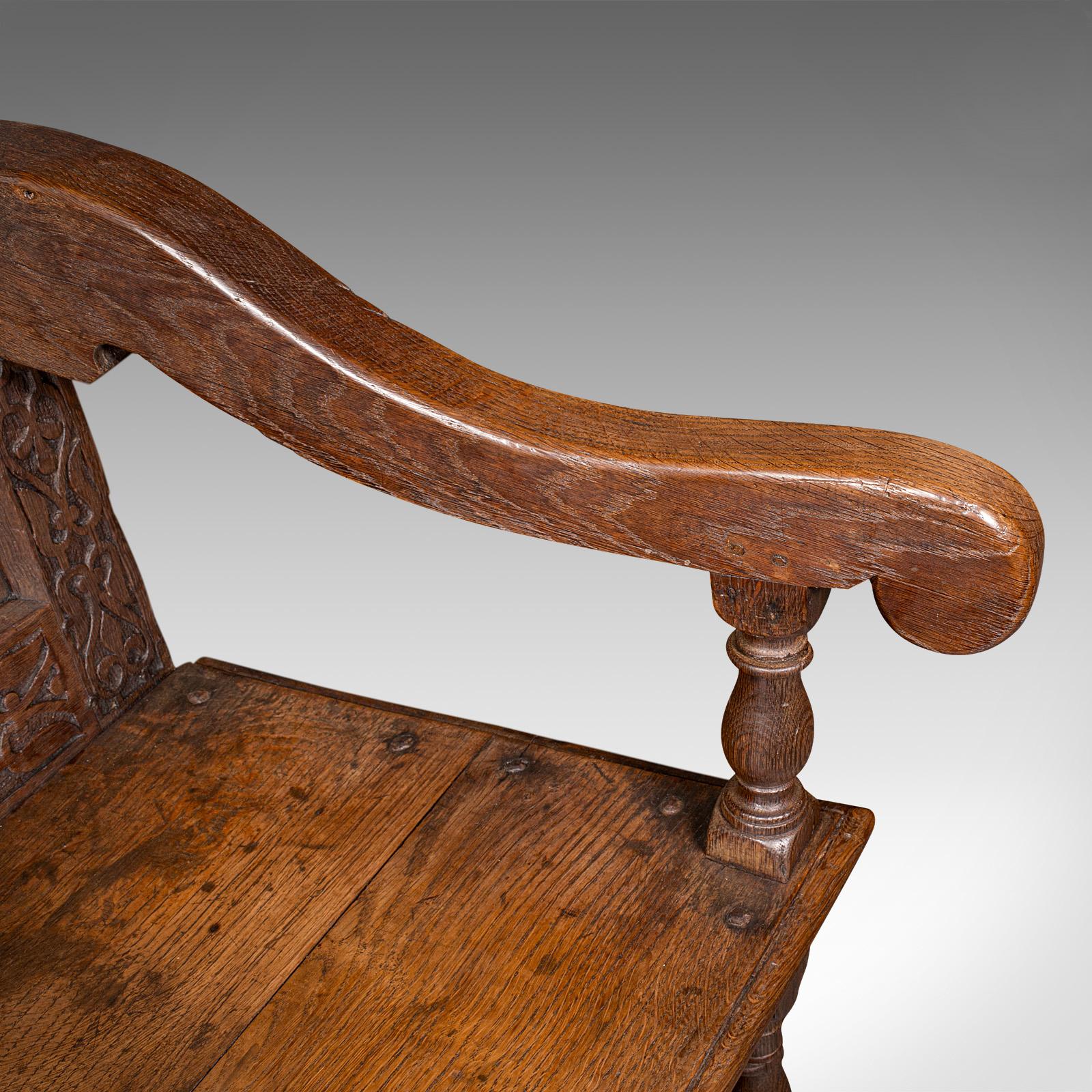 Antique Wainscote Armchair, Scottish, Oak, Carved Throne Chair ...