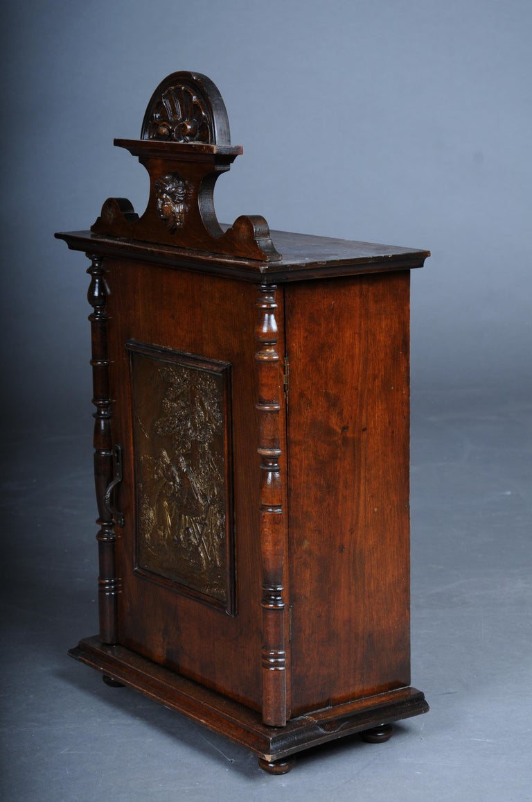 Antique Wall Cabinet, Historicism, Germany 1890, Oak For Sale at 1stDibs