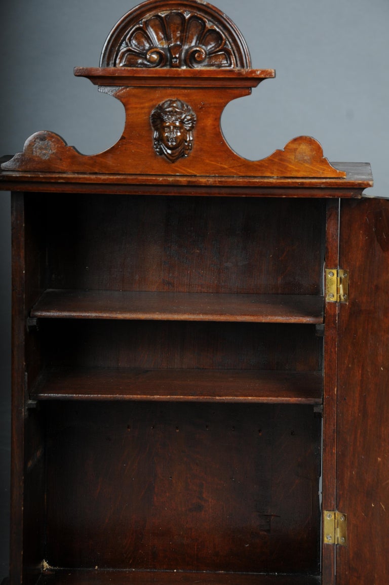 Antique Wall Cabinet, Historicism, Germany 1890, Oak For Sale at 1stDibs