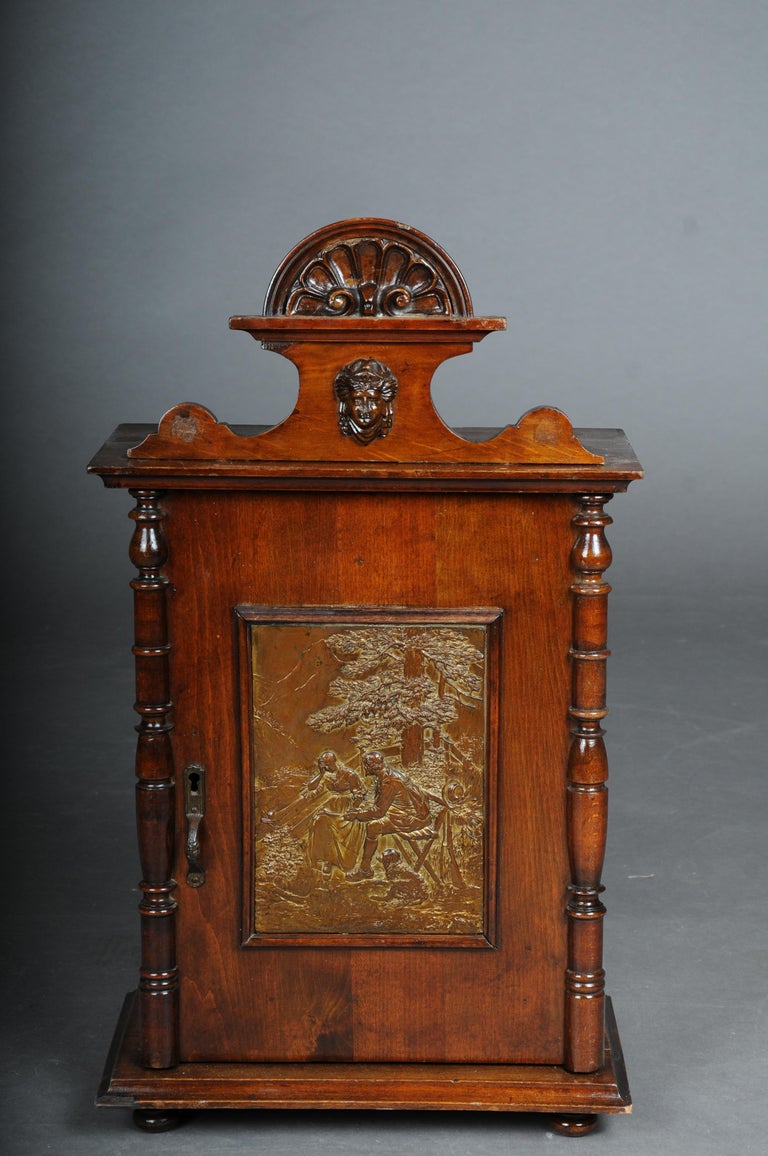 Antique Wall Cabinet, Historicism, Germany 1890, Oak For Sale at 1stDibs
