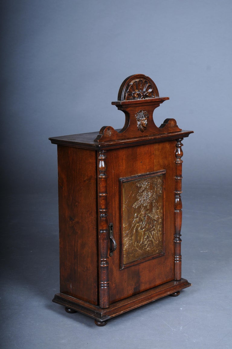 Antique Wall Cabinet, Historicism, Germany 1890, Oak For Sale at 1stDibs