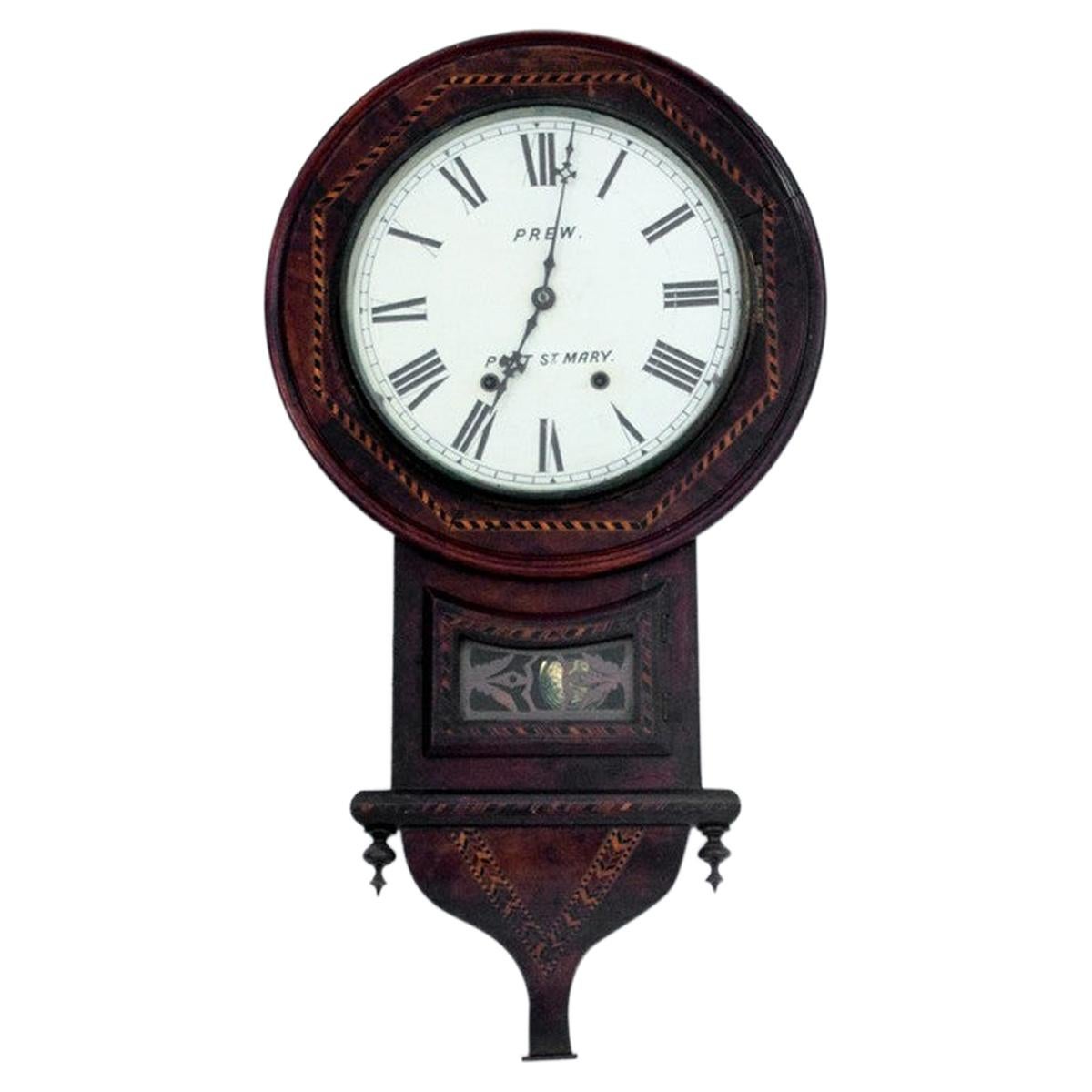 Antique Wall Clock, Northern Europe, Late 19th Century at 1stDibs