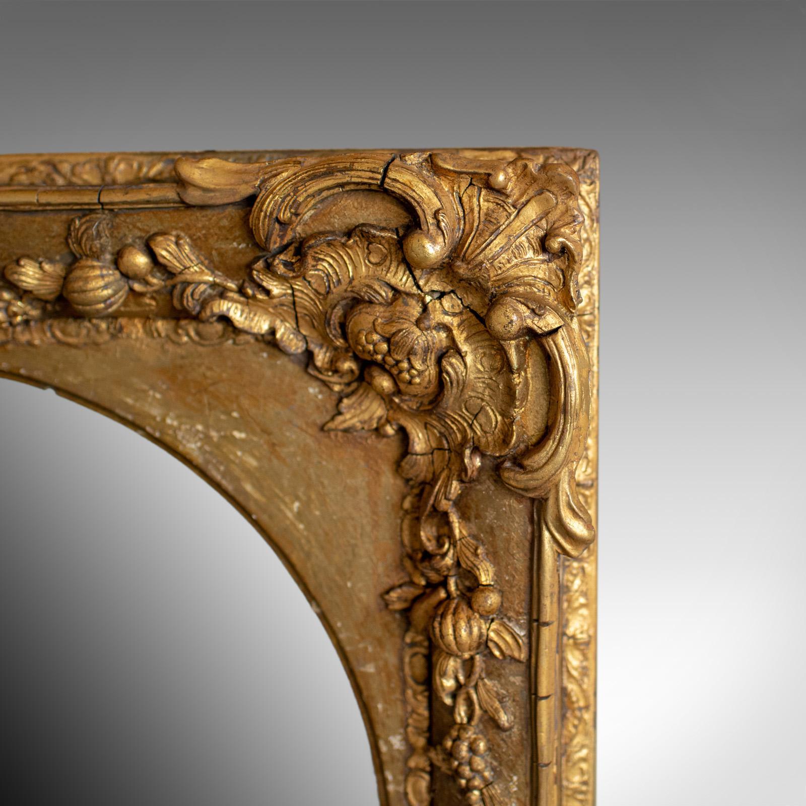 Antique Wall Mirror, English, Victorian, Gilt Gesso Square, Circular ...