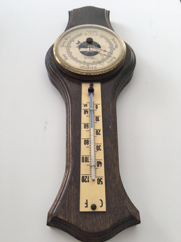 Antique Wall Thermometer / Barometer at 1stDibs