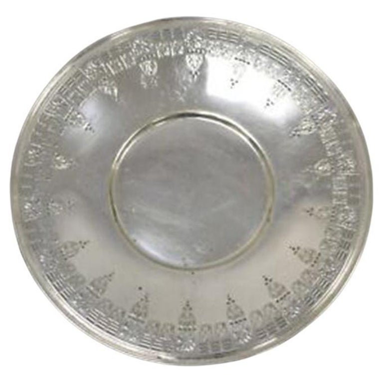 Antique Wallingford Co Silver Plated Victorian Round Pierced Decorated ...