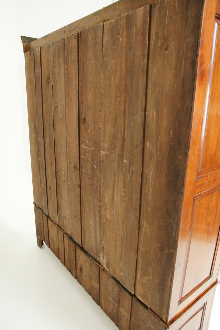 Antique Walnut Armoire, Wardrobe, Triple Door Closet, Scotland 1890 ...
