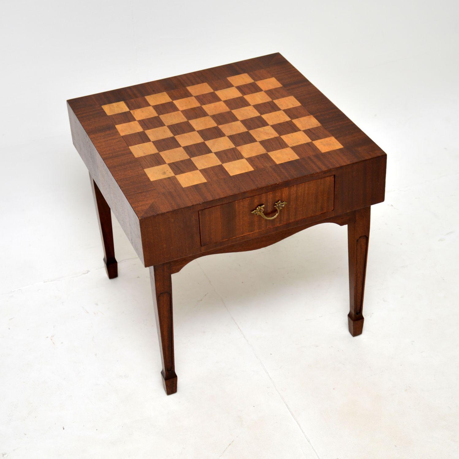 Antique Walnut Chess Table at 1stDibs