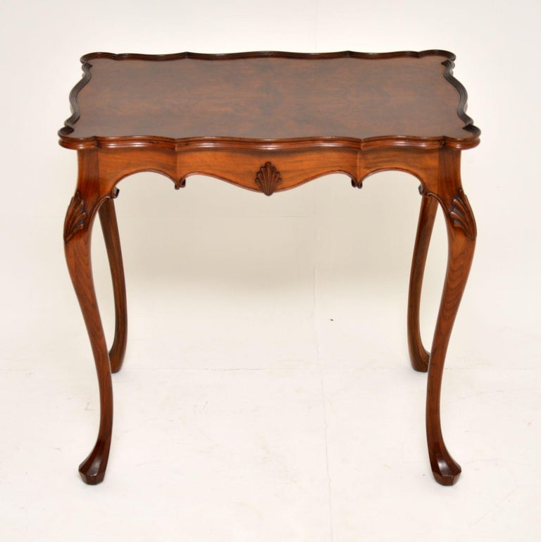 Antique Walnut Pie Crust Side Table at 1stDibs