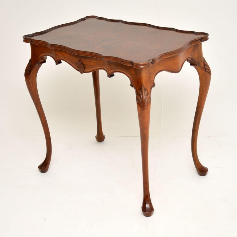Antique Walnut Pie Crust Side Table at 1stDibs