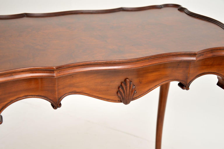 Antique Walnut Pie Crust Side Table at 1stDibs