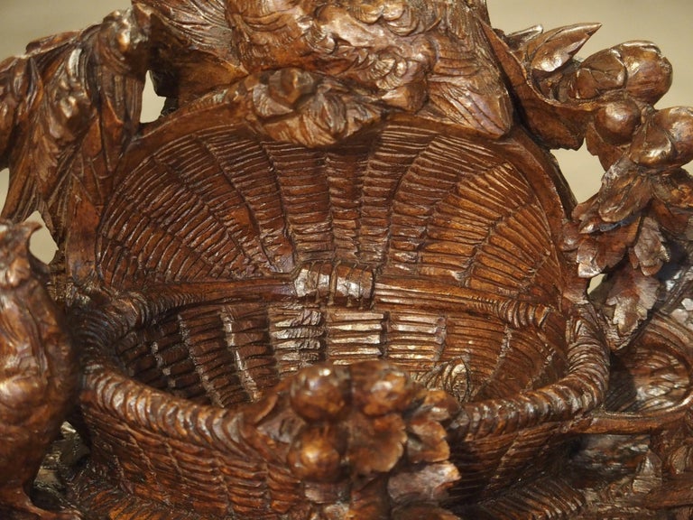 Antique Walnut Wood Black Forest Inkwell, circa 1900 at 1stDibs