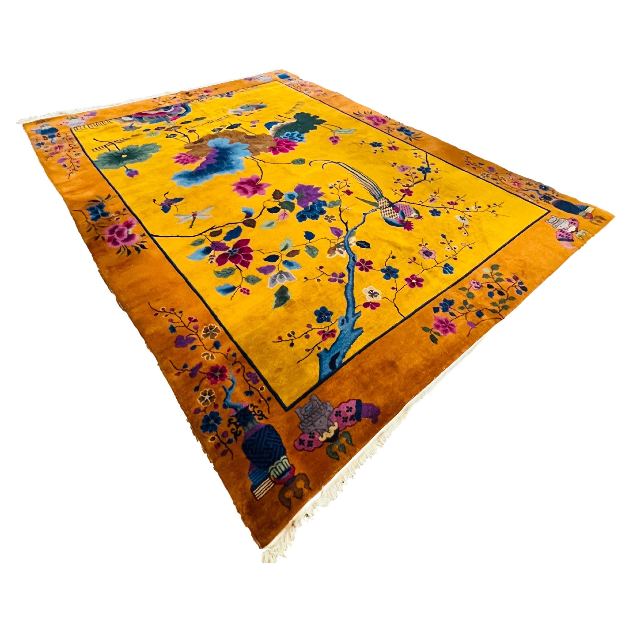 Antique Walter Nichols Chinese Art Deco Rug at 1stDibs