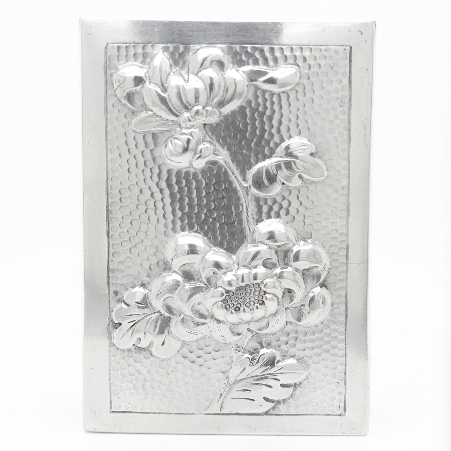 Antique Wang Hing Chinese Export Silver Repousse Matchbox Cover with ...