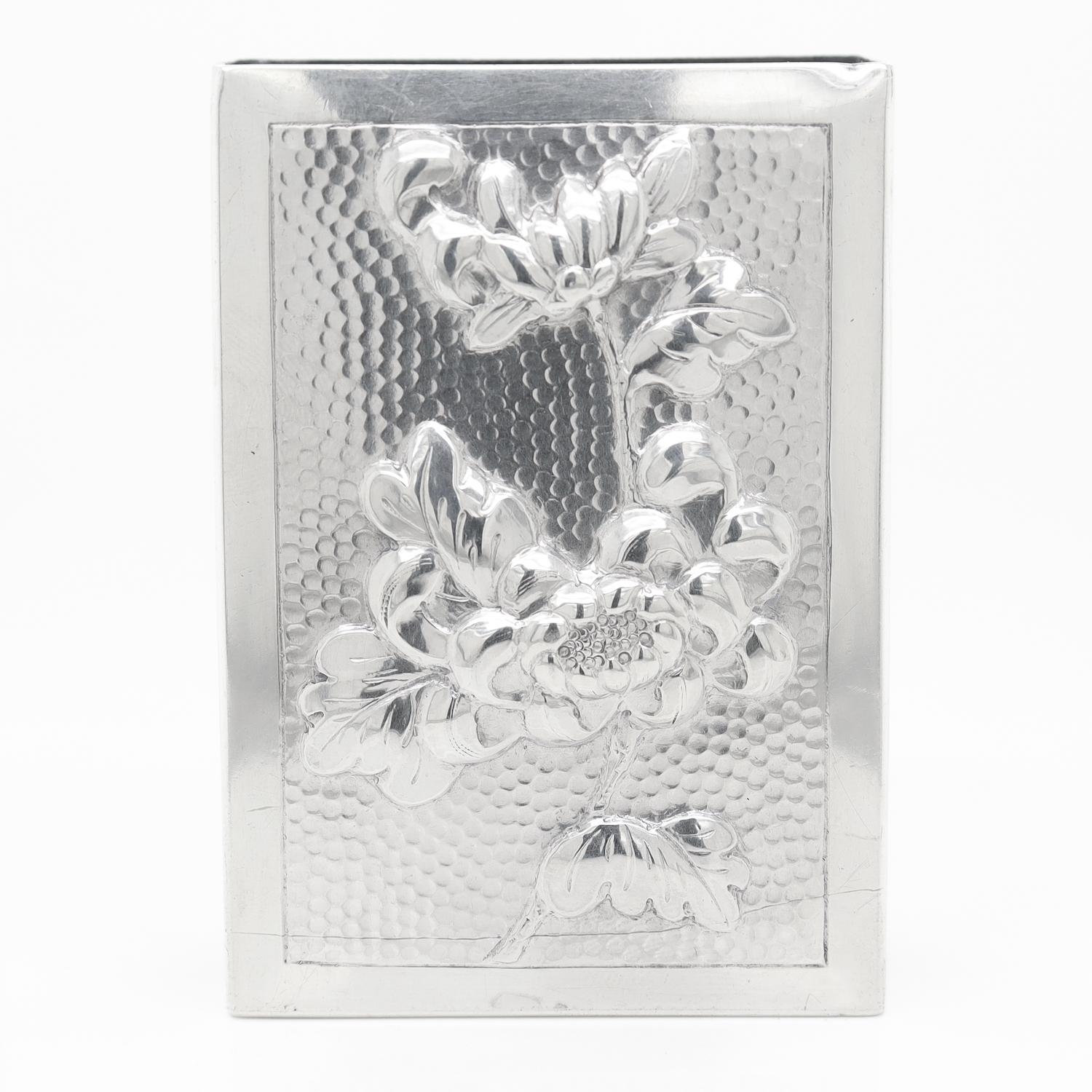 Antique Wang Hing Chinese Export Silver Repousse Matchbox Cover with ...