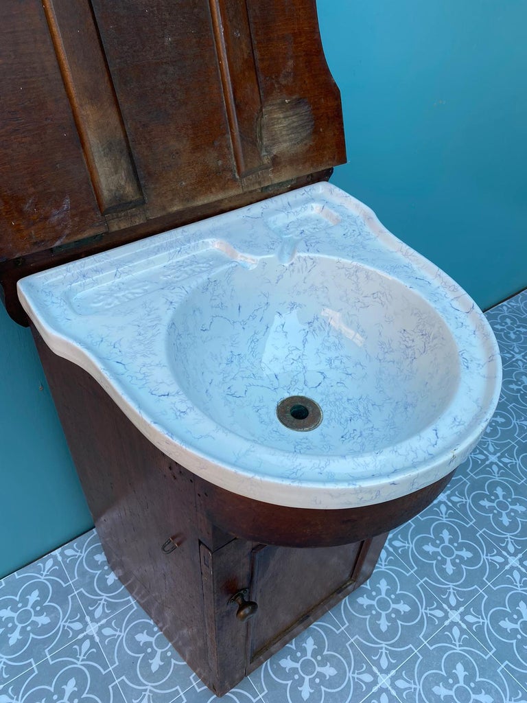 Antique Wash Basin and Cabinet For Sale at 1stDibs | cabinet basin ...