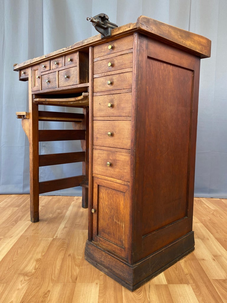 Antique Watchmaker’s or Jeweler’s Workbench or Tall Desk, 1920s at ...