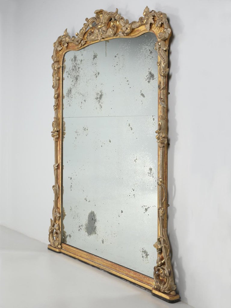 Antique Water Gilded Carved Mirror from Scotland, circa 1890 at 1stDibs