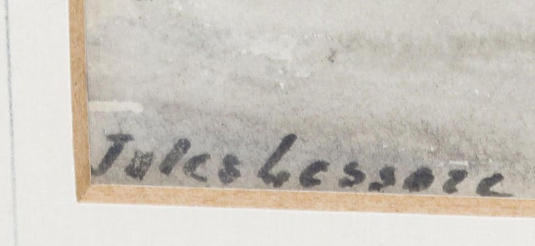 Antique Watercolor by Jules Lessore, 19th Century at 1stDibs