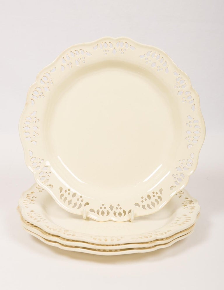 Four Antique Wedgwood Pierced Creamware Dishes England 18th Century at ...