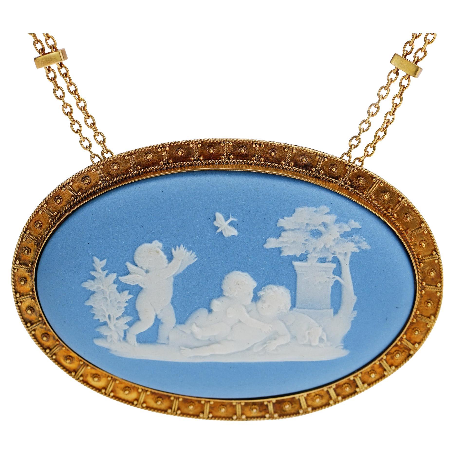 Antique Wedgwood Bead Necklace at 1stDibs